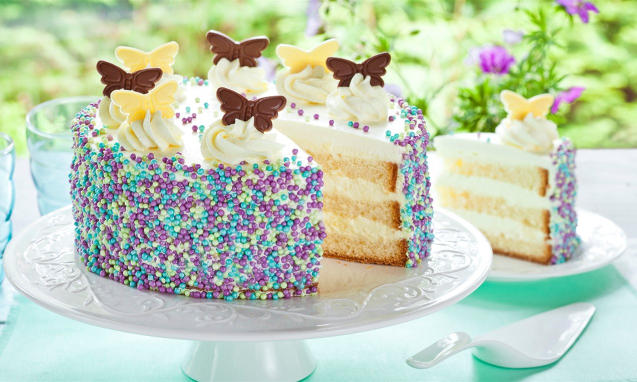 Zitronen Biskuit Torte