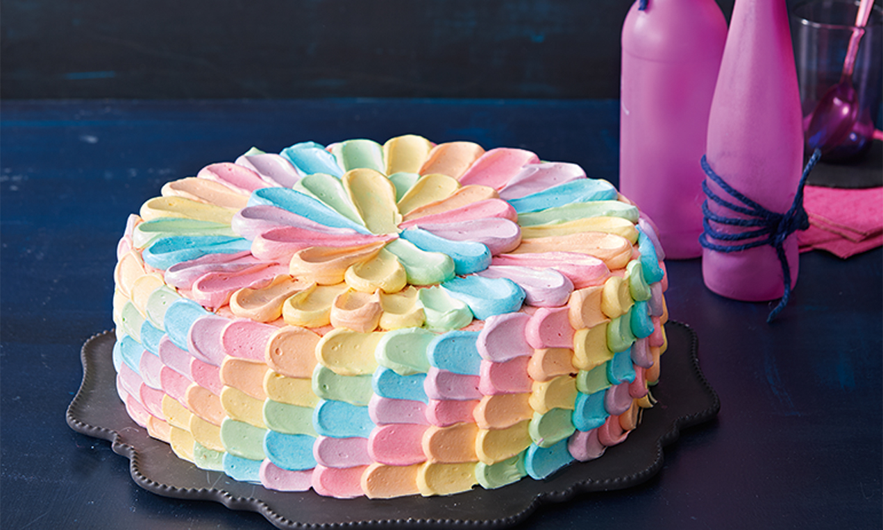 Pink Grapefruit-Rainbow-Torte Rezept | Dr. Oetker